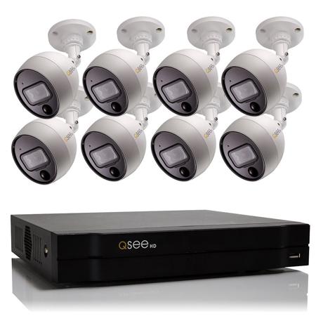 Q-See 8-CH 2TB Home Security System with 8x 4MP PIR Bullet Cameras ...