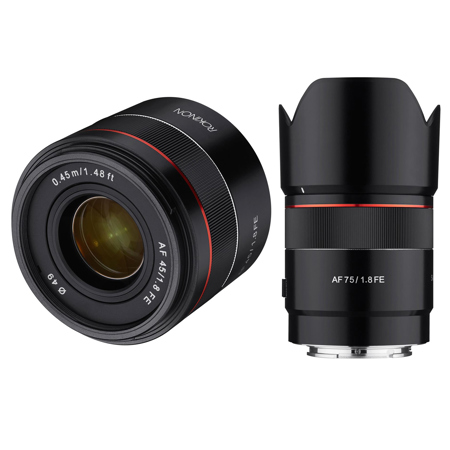 Rokinon 45mm f/1.8 / 75mm F1.8 AF Ultra Compact Lenses for Sony E Mount