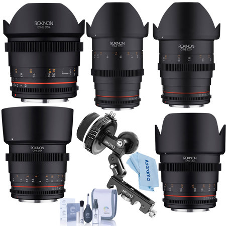 Rokinon 14, 24, 35, 50, 85mm T1.5 Cine DSX Lens Kit for Canon RF w ...