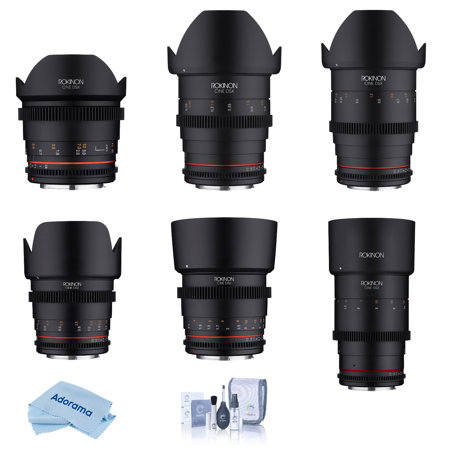 Rokinon 14mm, 24mm, 35mm, 50mm, 85mm & 135mm Cine DSX 6-Lens Kit for ...