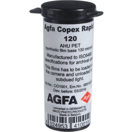 Rollei Copex Rapid Black and White Negative Microfilm (120 Roll Film, 5 ...