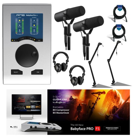 RME Babyface Pro FS |2x Shure SM7B |2x Broadcast Arm |2x Headphones |2x ...