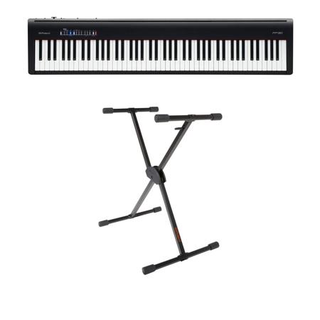 Roland FP-30 Digital Piano Black W/Roland KS-10X Single Brace ...