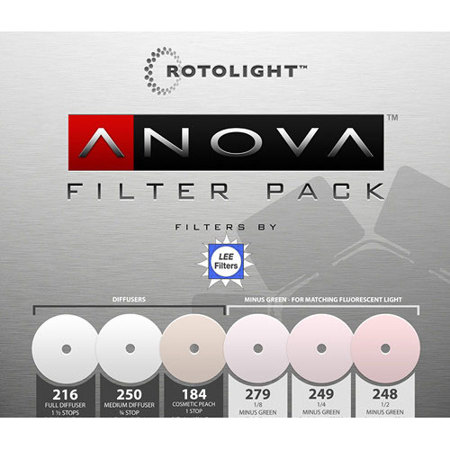 Rotolight Filter Pack for Anova V2 and PRO 2 Series LED Lights, 6 Pieces