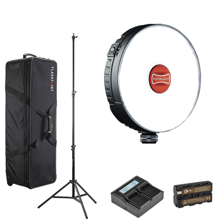 Rotolight NEO 3 On-Camera RGBWW LED Light with Starter Bundle ...