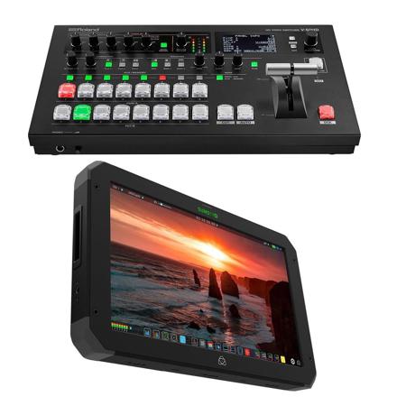 Roland V-60HD Multi-Format HD Video Switcher With Atomos SUMO19M 19" TS ...