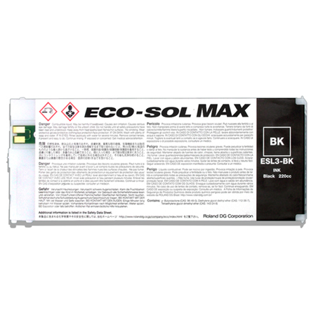 Roland Eco-Sol Max ESL3 220ml Ink Cartridge, Black - Adorama