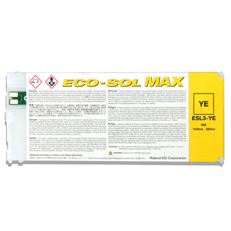 Roland Eco-Sol Max ESL3 220ml Ink Cartridge, Yellow - Adorama