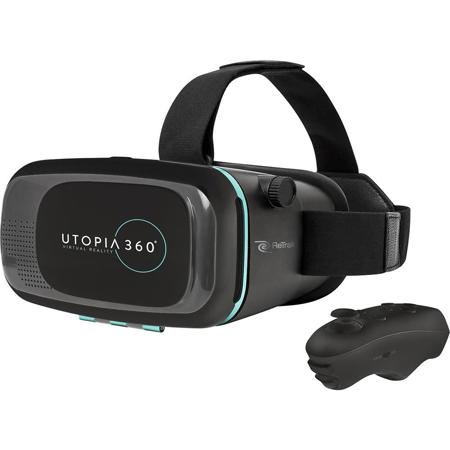 ReTrak Utopia 360 Degree VR 3D Headset with Bluetooth Controller, Earbuds