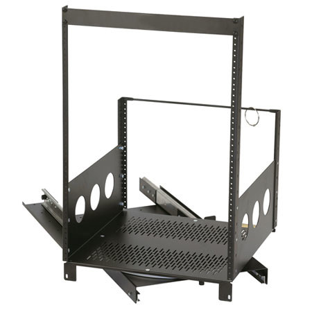 Raxxess 18U Pull-Out and Rotating Rack, Black - Adorama