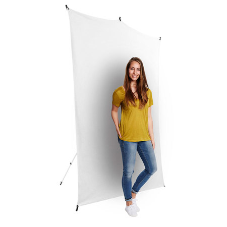 USED Savage 5x7' White Background Backdrop Travel Kit, Includes ...