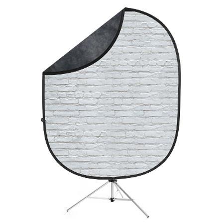 Savage 5x7' Collapsible Backdrop with 8' Aluminum Stand, Dark Gray ...