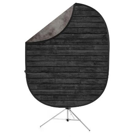 Savage 5x7' Collapsible Backdrop with 8' Aluminum Stand, Light Gray ...