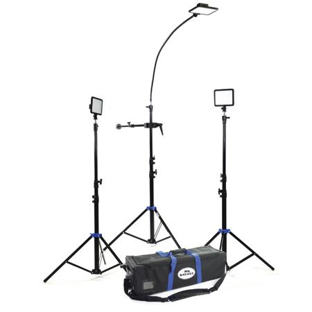 Savage Cobra LED Light Kit, Includes 3x 7' Drop Stand, 3x Luminous Pro ...