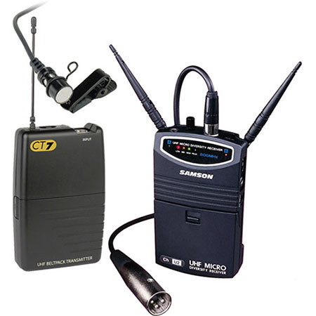Samson UM1/77 Portable Wireless Lavalier Microphone System, Freq. N6 ...