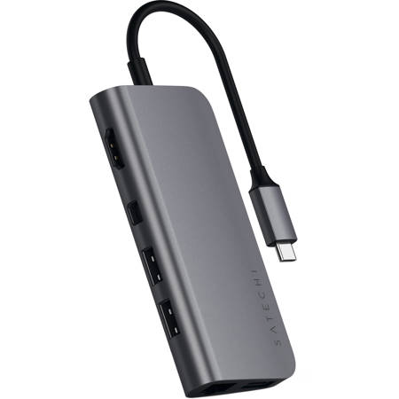 Satechi USB Type-C Multimedia Adapter, Space Gray ST-TCMM8PAM