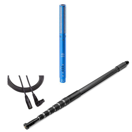 Schoeps CMIT 5U Shotgun Microphone,Blue With Gitzo Mic Boom 15.5' /Mic ...