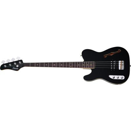 Schecter Baron-H Vintage Left-Handed Electric Bass Guitar, Gloss Black