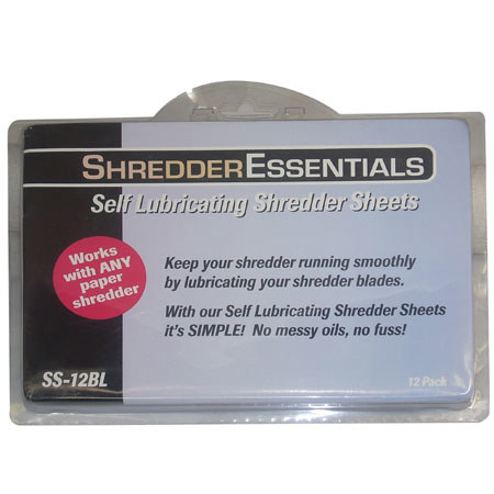 Shredder Essentials Self Lubricating Shredder Sheets, 12 Pack
