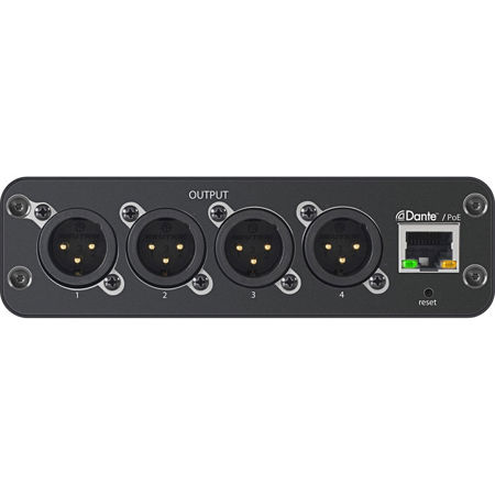 Shure Microflex Advance 4CH Dante Audio Output Network Interface with ...