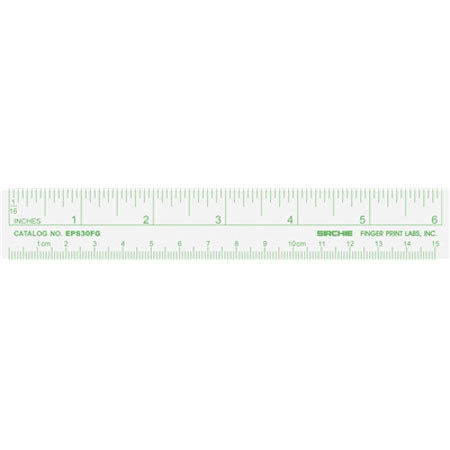 Sirchie Vinyl Photo Evidence 6" Ruler, Fluorescent Green on White, Set ...