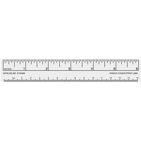 Sirchie Vinyl Photo Evidence 6" Ruler, Black on White, Set of 10 EPS30W