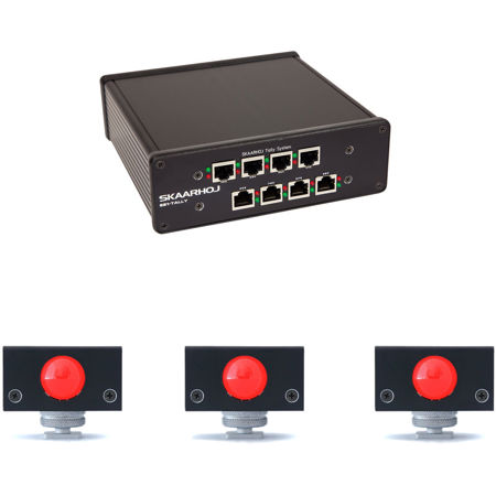 Skaarhoj 8-Channel Tally Box with 3x Tally Lights for Blackmagic ATEM ...