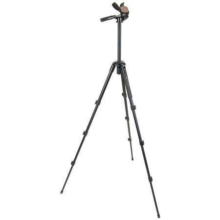 Slik Pro AL-324 DX 4-Section Aluminum Tripod with SH-705E 3-Way Pan ...