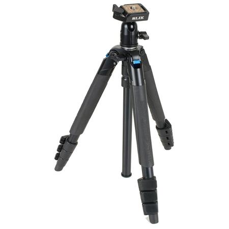 Slik Sprint Mini III 4-Section Al Travel Tripod with SBH-100 DQ Ball ...