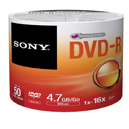 Sony 50DMR47SB DVD-R Recordable Storage, 50 Discs - Adorama