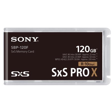 Sony 120GB SxS PRO X Memory Card, 1250MB/s Read, 600MB/s Write