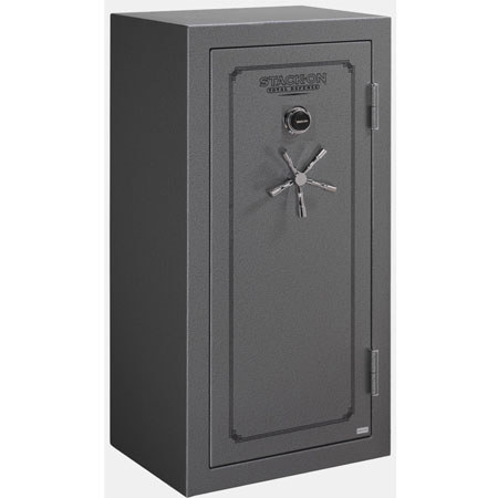Stack-On 22 Gun Safe with Combination Lock and Door Storage, Gray Pebble