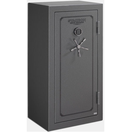 Stack-On 22 Gun Safe with Electronic Lock and Door Storage, Gray Pebble