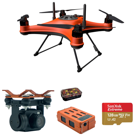 Swellpro SplashDrone 4 Waterproof Drone with 4K 1-Axis Gimbal, Complete Kit