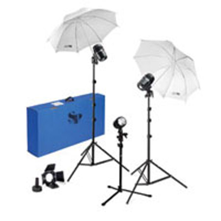 SP Studio Systems Home Portrait Kit with 3 Monolight Strobes & 2-6' Stands
