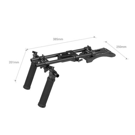 Used SmallRig 2896B Basic Shoulder Mount Kit with Basic Shoulder Pad and 2x 15mm Aluminum Rod
