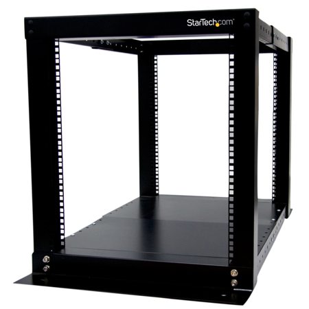 StarTech 12U Adjustable 4 Post Server Equipment Open Frame Rack Cabinet ...