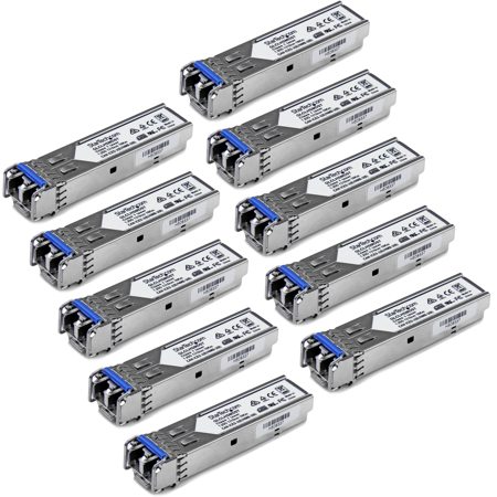 StarTech Cisco GLC-LH-SMD Compatible Gigabit SFP Transceiver, 10 Pack, Silver GLCLHSMD10ST
