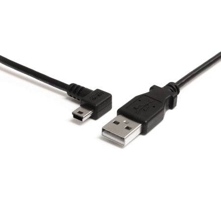 StarTech 3' Mini USB A to Left Angle Micro B Male Cable, 28 AWG