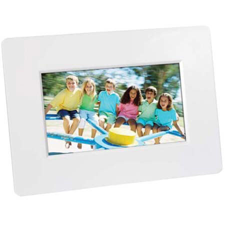 Sunpak 7" Digital Photo Frame with Plastic White Frame - Adorama