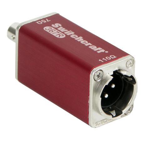 Switchcraft BNC to Male XLR AES-EBU Adapter, 75-110Ohms 367R - Adorama