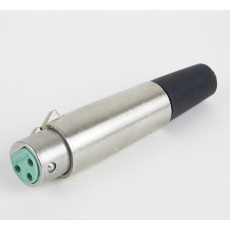 Switchcraft 5-Pin XLR Female Cable Mount Connector, Silver Pins / Nickel