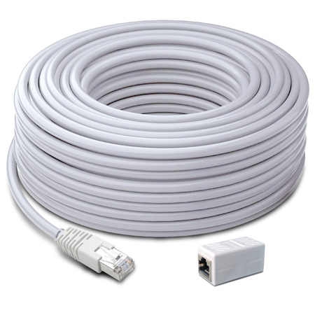 Swann Cat5 Security Ethernet Cable, 100', White SWNHD-30MCAT5E-GL