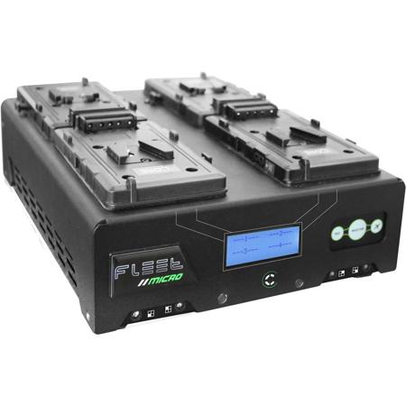 Core SWX Fleet Micro 3A Digital Quad Charger for 4x V-Mount Batteries ...