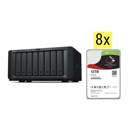 Synology DiskStation DS1819+ 8-Bay NAS Enclosure With 8x Seagate NAS ...