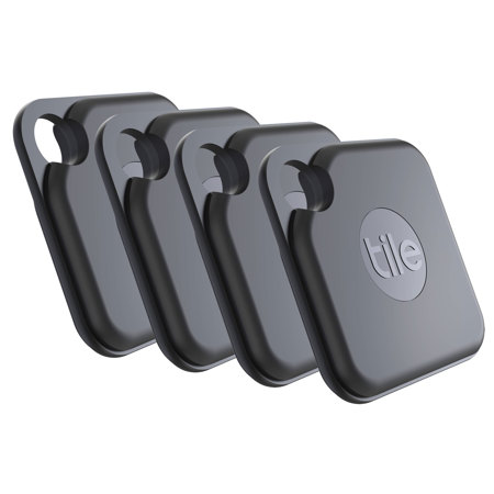 Tile Inc Pro High Performance Bluetooth Tracker, Black and White, 4-Pack