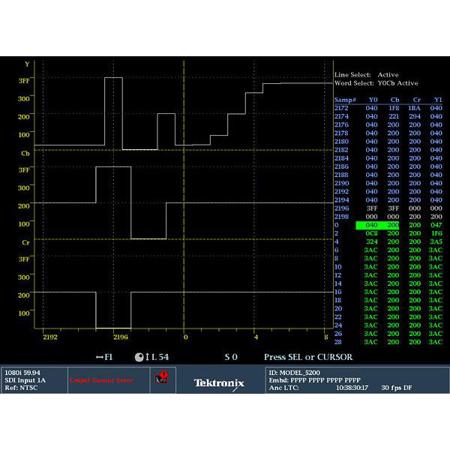 Tektronix DATA Internal Option for WVR5200 Video Waveform Rasterizer