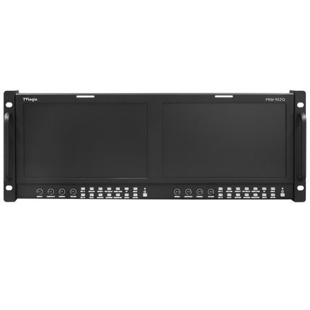 TVLogic PRM-902Q Dual 9" LCD 4RU Multi-Channel Rack Monitor - Adorama