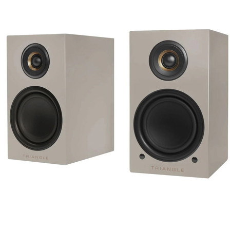 Triangle LN01A 2-Way Wireless Bluetooth Bookshelf Speaker, Linen Gray, Pair