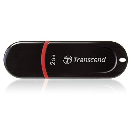 Transcend 2GB JetFlash 300 USB 2.0 Classic Flash Drive, Black